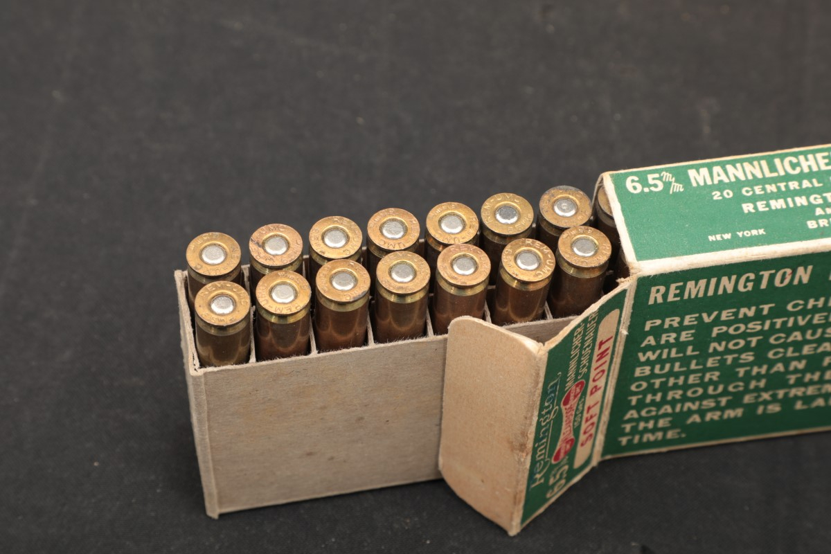 Mixed 60x 6.5x54 Mannlicher-Schoenauer Vintage Ammunition Peters, Rem ...