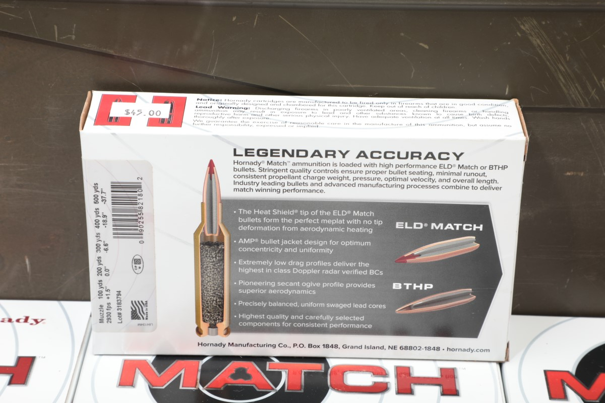 200x .300 Win. Mag. Match Ammunition Hornady 195 Grain Eld Match ...
