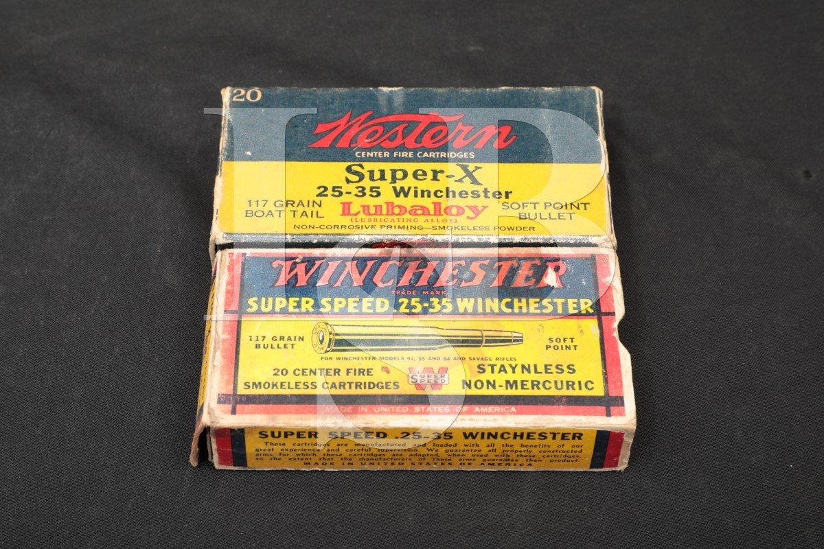 40x .25-35 Win. Ammunition Winchester & Western 117 Grain JSP Bullets ...