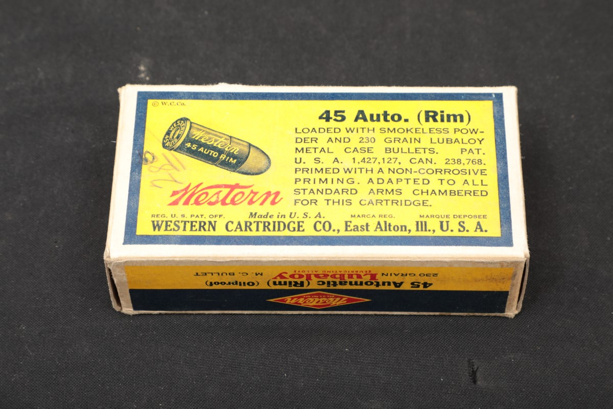 Western Cartridge Company 50x .45 Auto Rim Vintage Ammunition Western ...