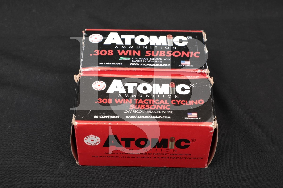 Atomic Ammunition 100x .308 Win. Subsonic Ammunition 175 Grain Jhp ...