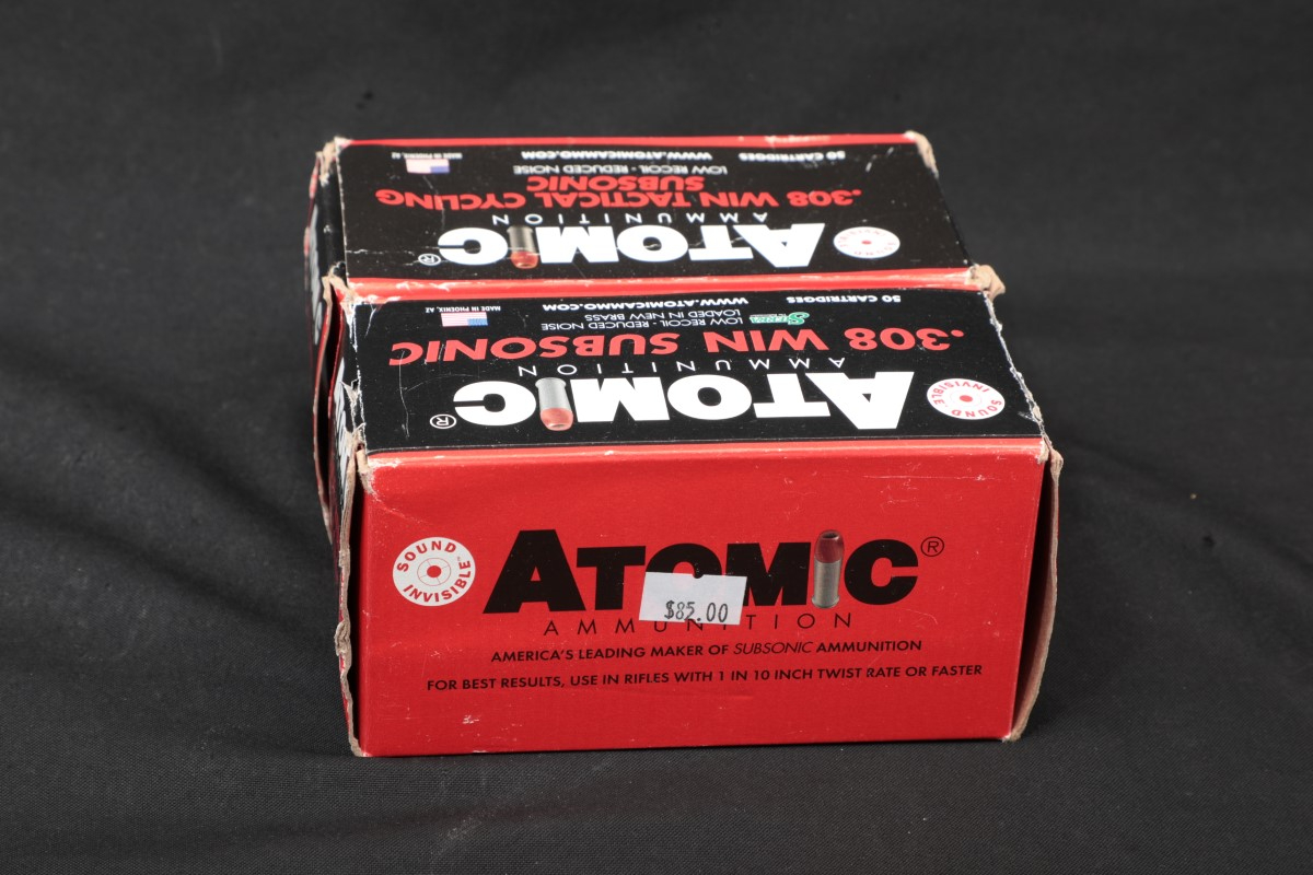 Atomic Ammunition 100x .308 Win. Subsonic Ammunition 175 Grain Jhp ...