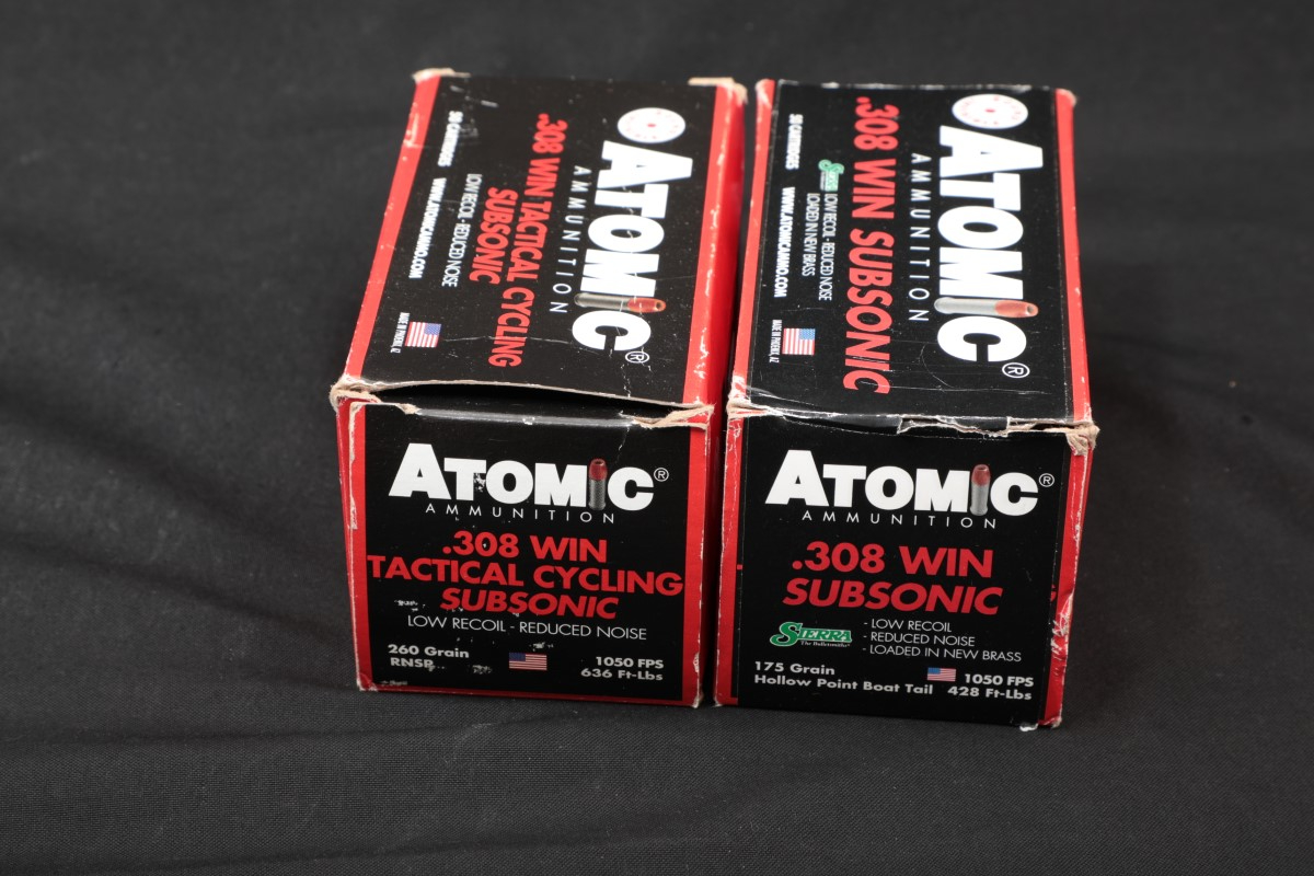 Atomic Ammunition 100x .308 Win. Subsonic Ammunition 175 Grain Jhp ...