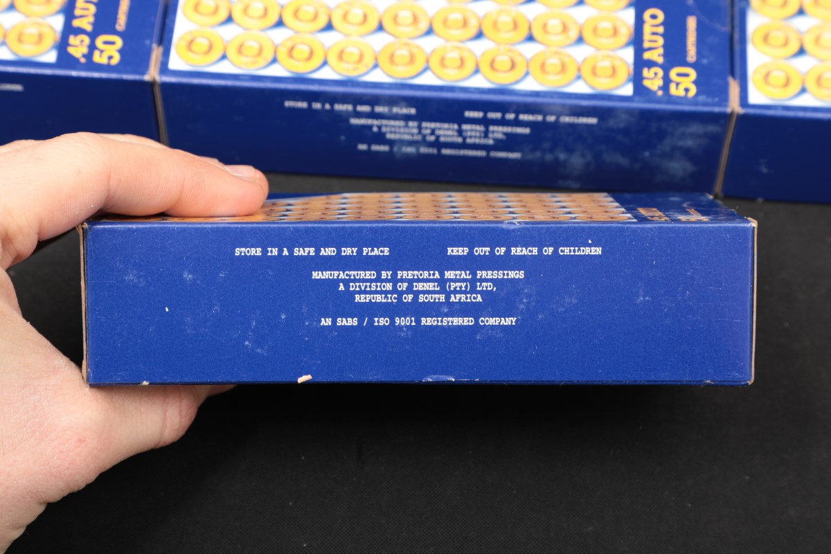 Pmp - Denel 500x .45 Acp Ammunition Pmp 220 Grain Fmj Bullets .45 ...