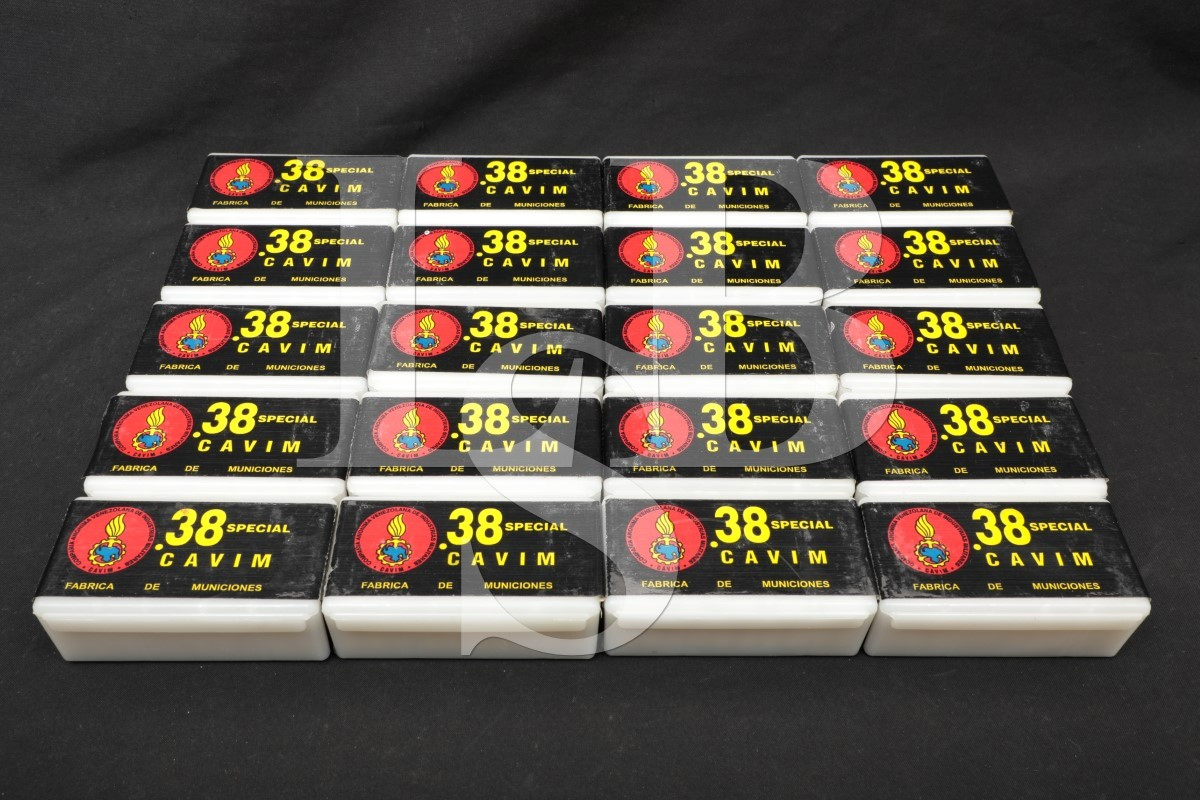 Venezuela 958x .38 Special Ammunition Cavim 158 Grain Lead Rn Bullets ...