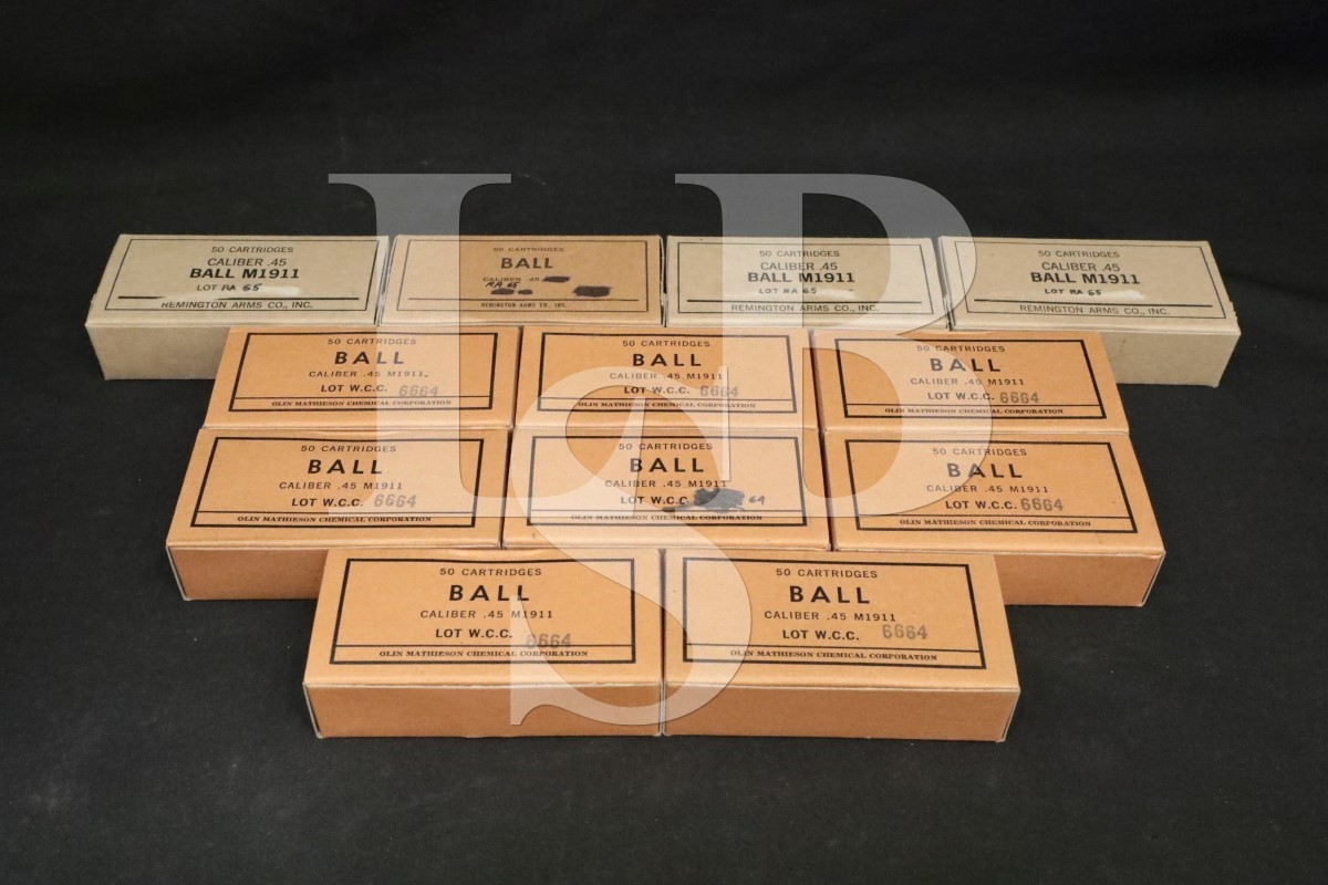 600x .45 Auto Ball M1911 Ammunition US Military Surplus Win. 1964 & Rem ...