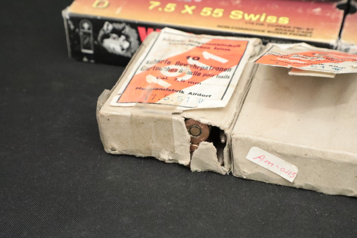 Mixed 176x 7.5x55mm Swiss Ammunition Norma, Wolf, Swiss, 180-176 Grain ...