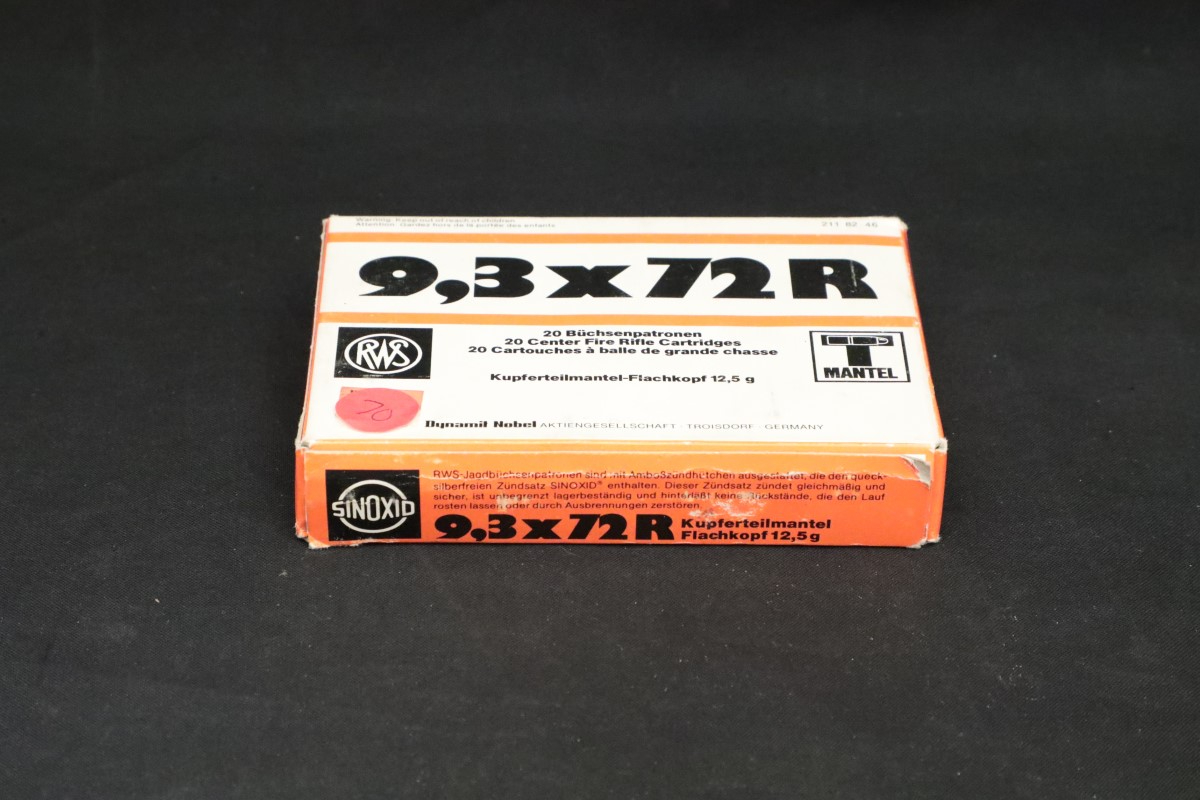 20x 9.3x72r Ammunition Very Rws 193 Grain Jsp Bullets Brass Cases 9 ...