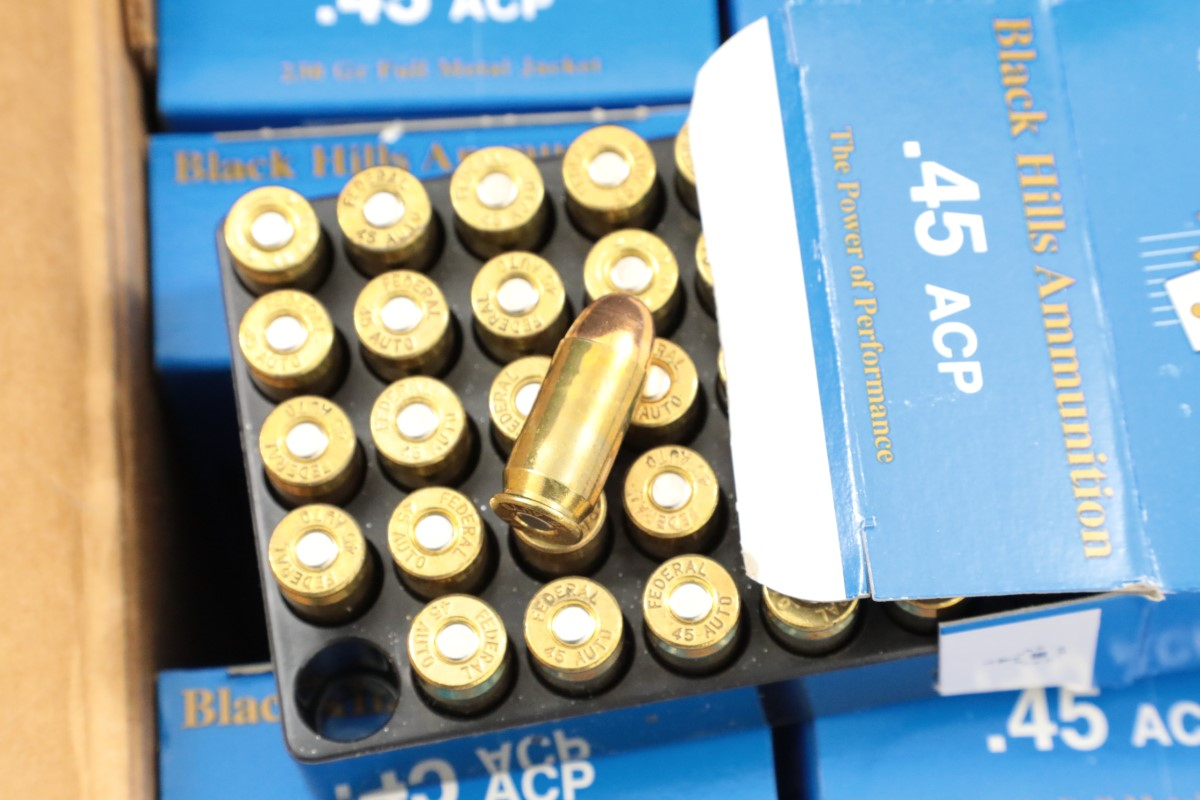 500x .45 ACP Remanufactured Ammunition Black Hills .45 Auto 230 Grain ...