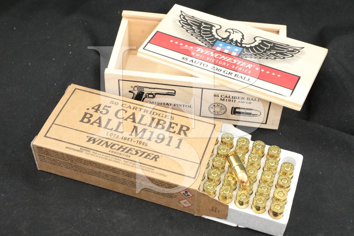 Winchester 50x .45 Auto Ball M1911 Ammunition Win. Wwii Victory Series ...