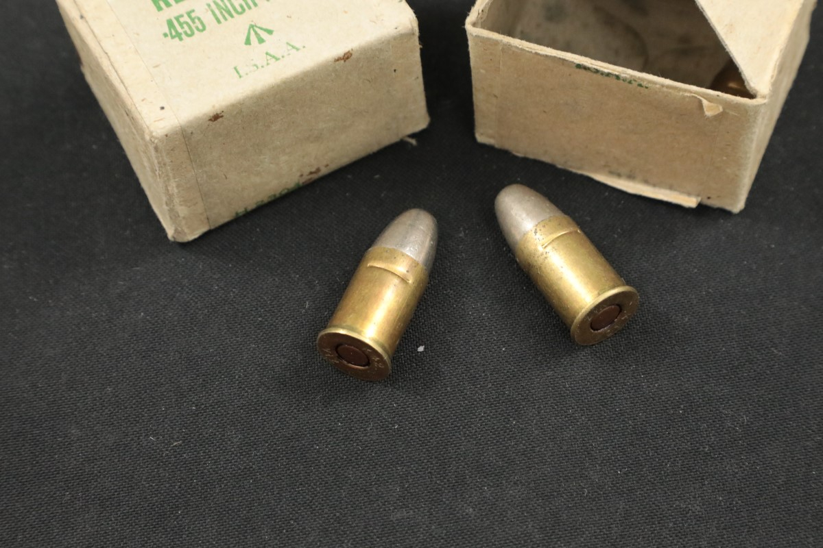 16x .455 Mk Vi Ammunition Kynoch 1942 Webley Mark Vi Lead Rn Bullets ...