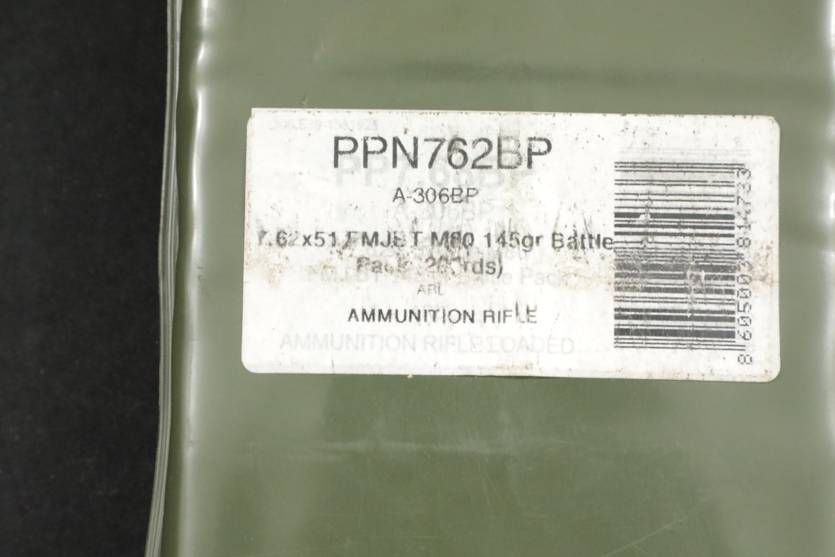 PPU 200x 7.62x51mm M80 Ammunition 145 Grain FMJ-BT Bullets in Sealed ...