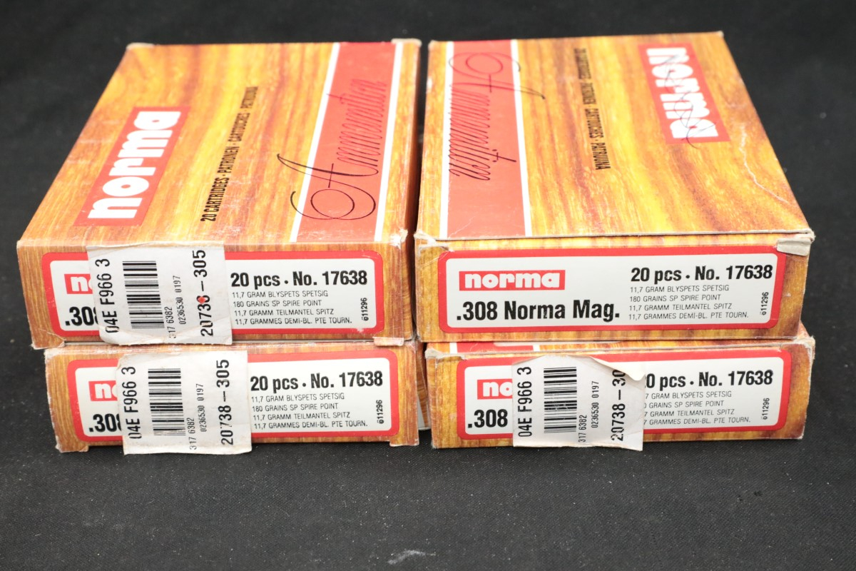 Norma Precision 80x .308 Norma Magnum Ammunition Norma 180 Grain Sp ...