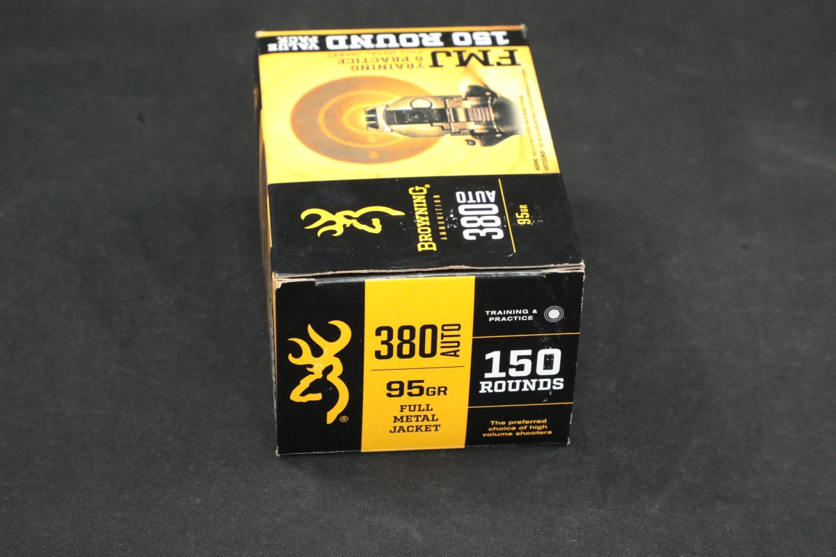 150x .380 Auto Ammunition Browning Training & Practice 95 Grain Fmj ...