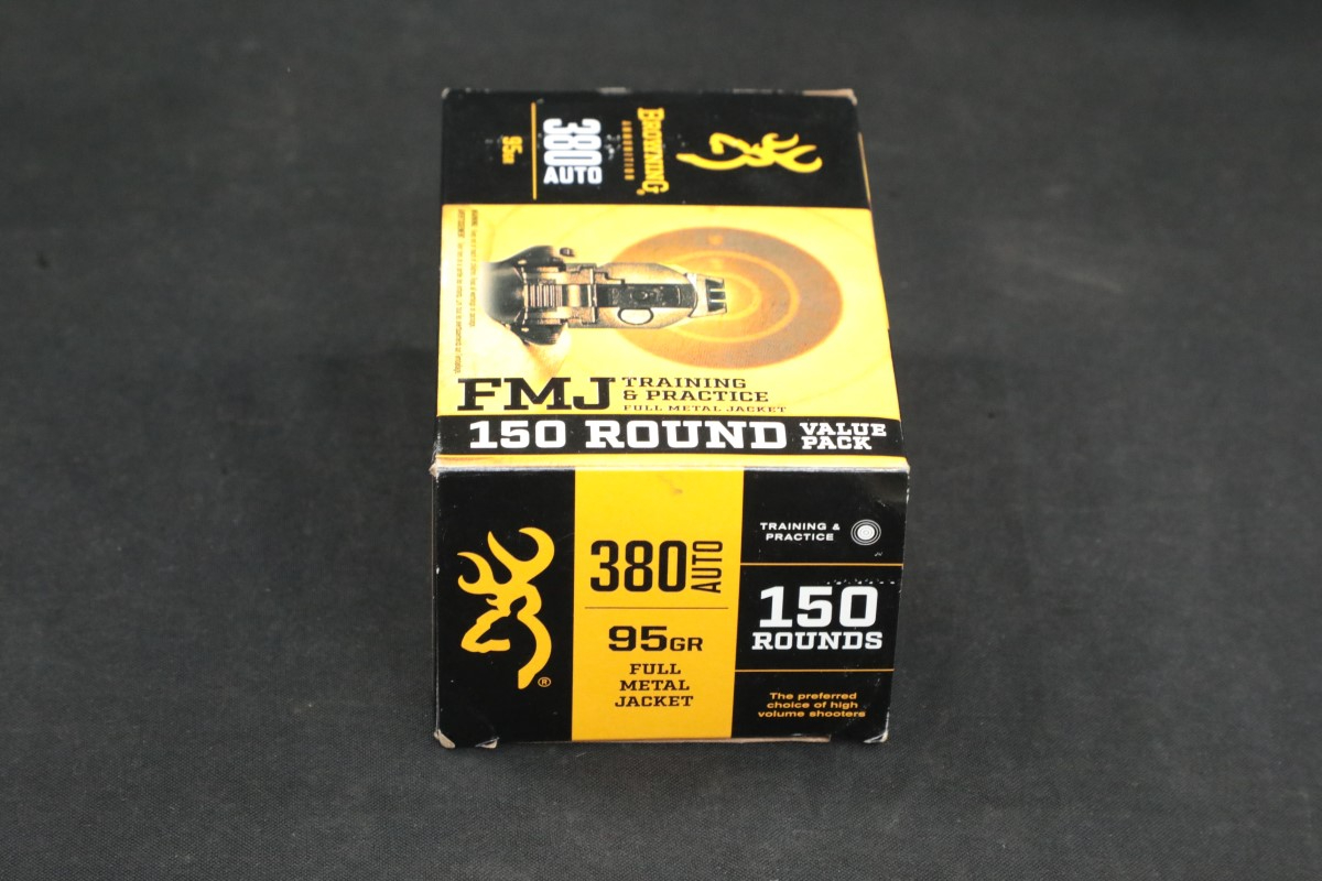 150x .380 Auto Ammunition Browning Training & Practice 95 Grain Fmj ...