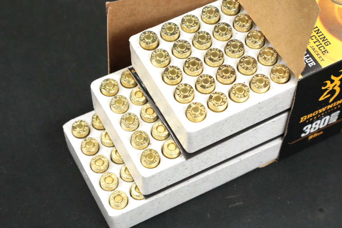 150x .380 Auto Ammunition Browning Training & Practice 95 Grain Fmj ...