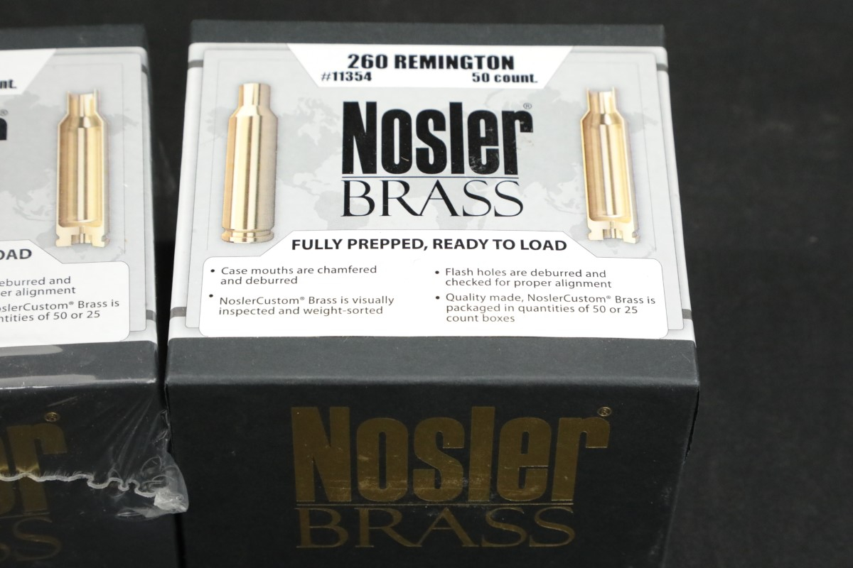 100x .260 Rem. New Virgin Brass Cases Nosler Fully Prepped Ready To ...
