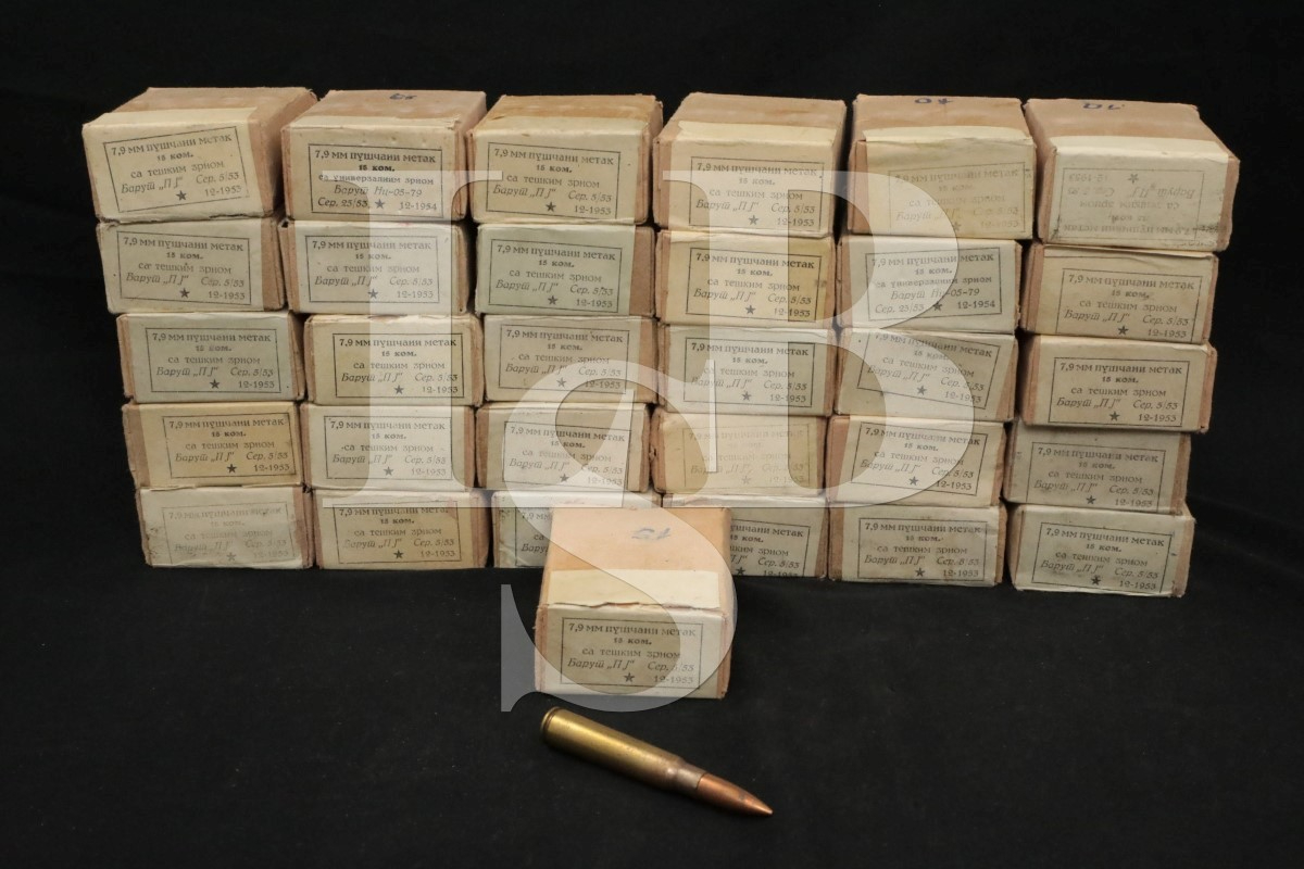 Yugoslavia 465x 8mm Mauser Ammunition Yugo Non-Magnetic Fmj Bullets ...
