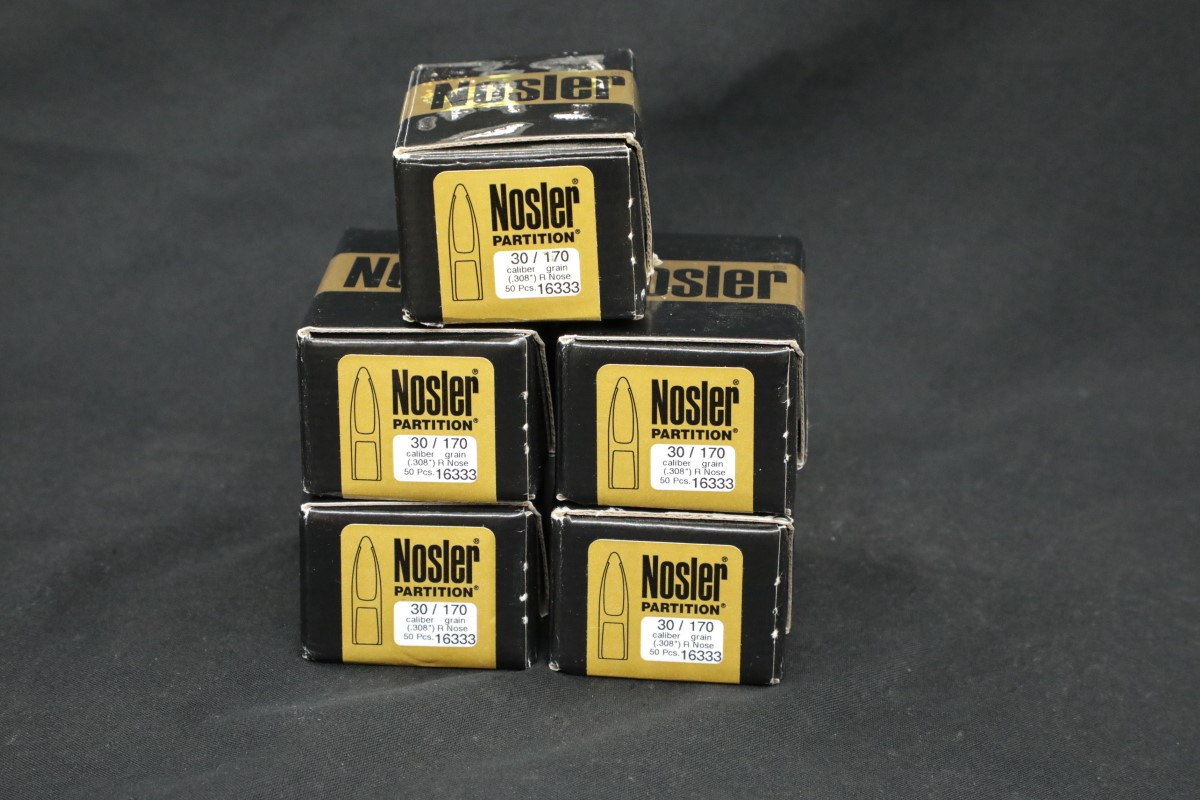 250x .30 Caliber Bullets Nosler #16333 170 Grain Jsp Bullets .308 ...
