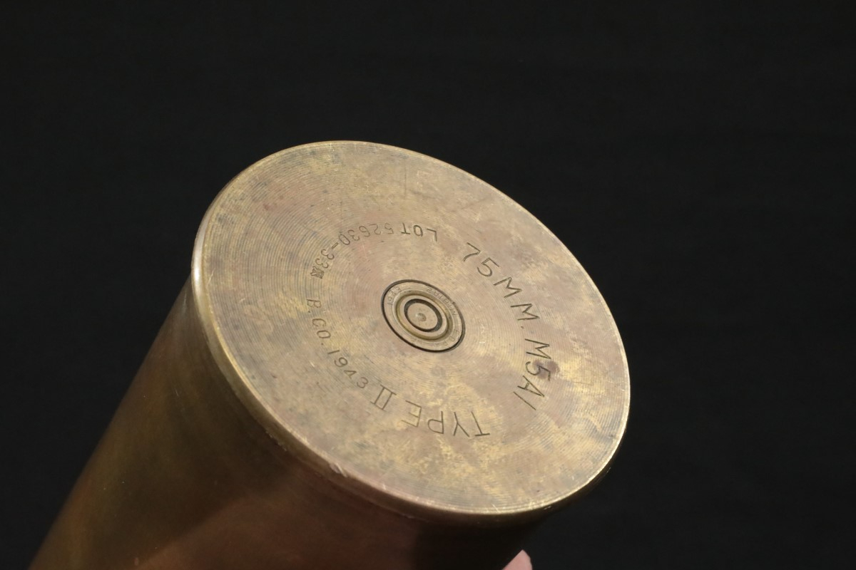 3x Mixed Us Military Brass Shell Cases 37mm, 40mm, & 75mm Empty Brass ...