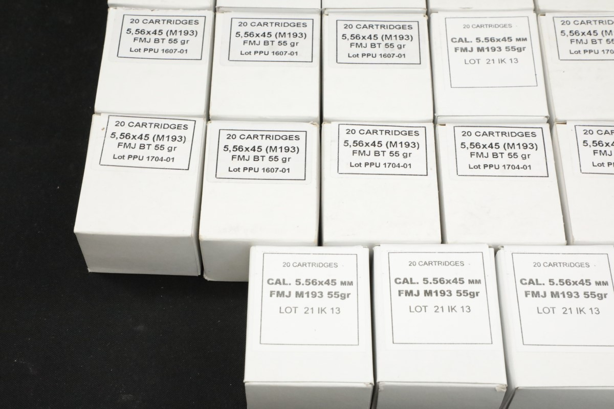 540x 5.56x45mm M193 Ammunition Ppu 55 Grain Fmj Non-Magnetic Bullets ...