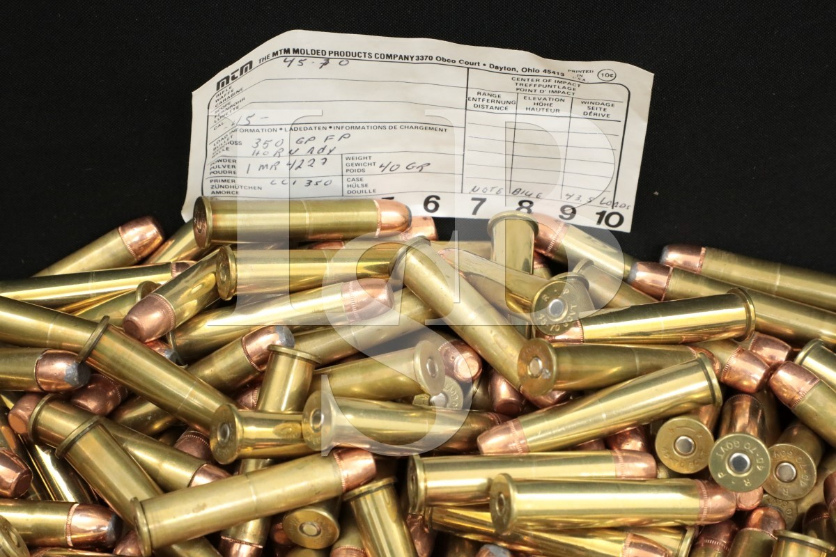 188x .45-70 Gov`T Reloaded Ammunition Rem, Win, Starline Brass Cases ...