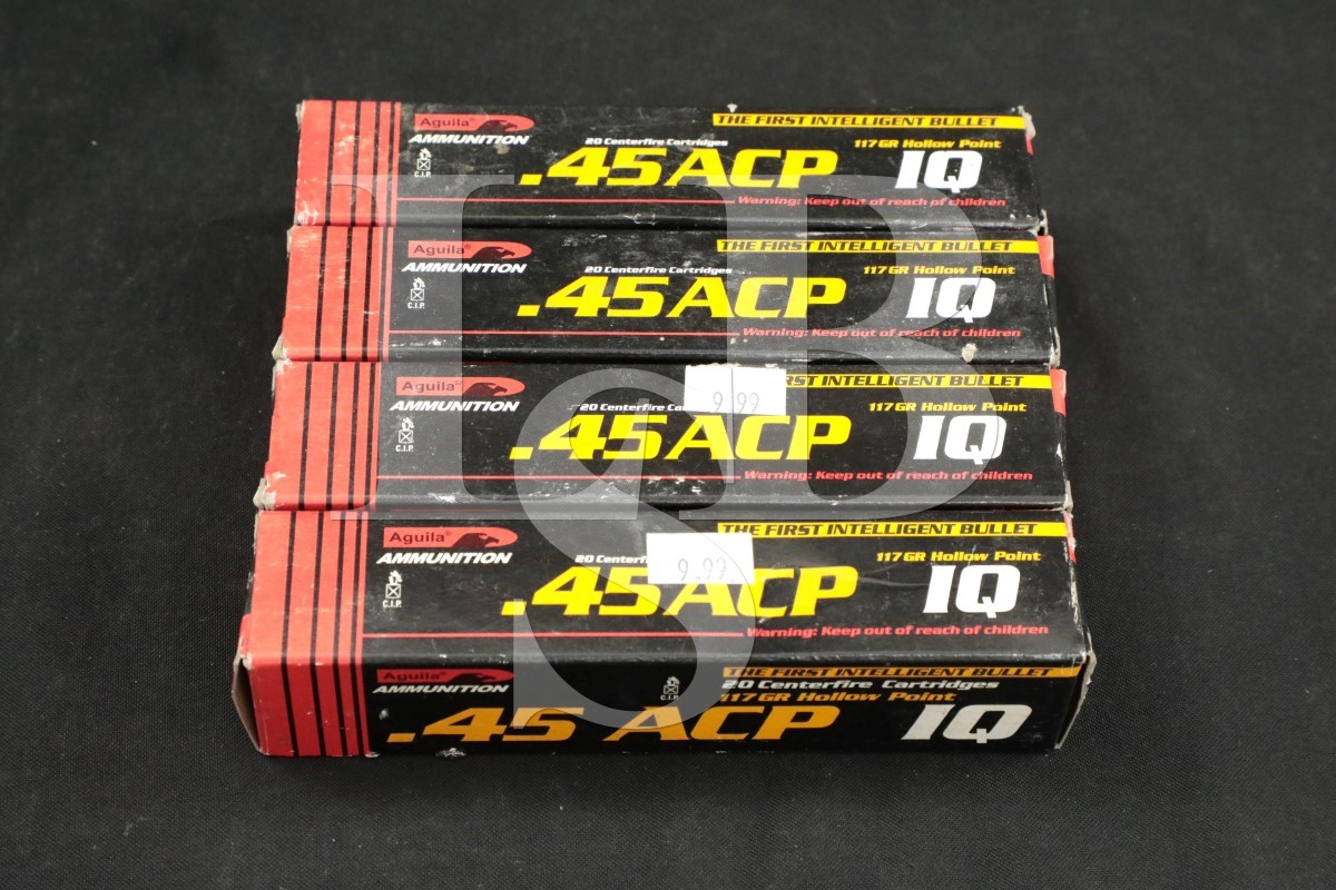 73x .45 Acp Self Defense Ammunition Aguila Iq 117 Gr. Hp & Unknown Jhp ...
