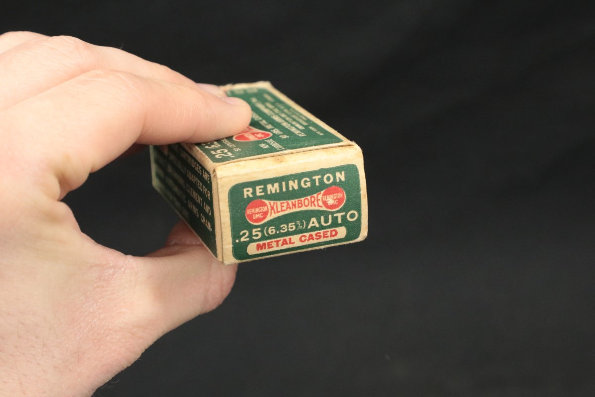 Remington Umc 84x .25 Auto Ammunition Vintage Rem-Umc Complete Dog Bone ...