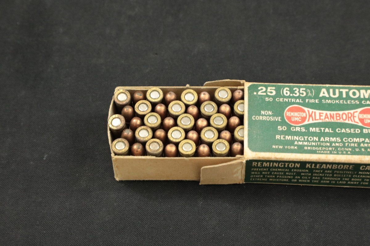Remington Umc 84x .25 Auto Ammunition Vintage Rem-Umc Complete Dog Bone ...