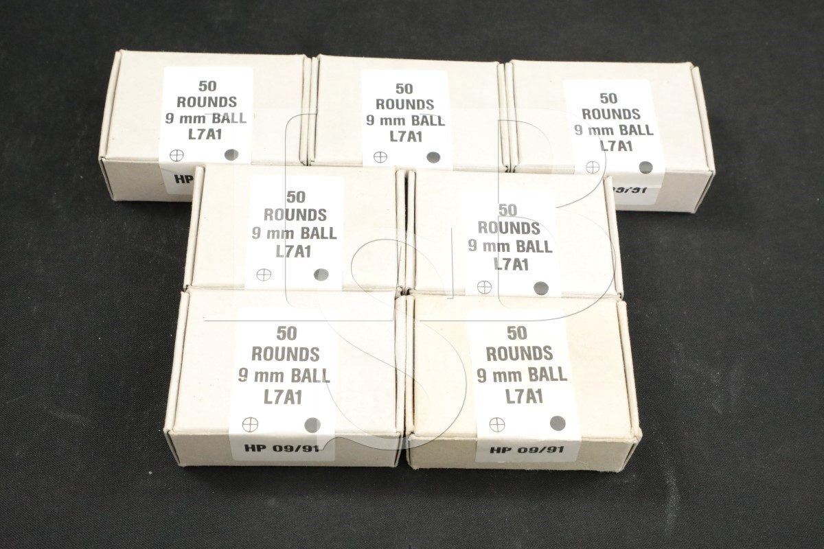 Hirtenberger Ag 350x 9mm Ball L7a1 Ammunition Hirtenberger 09/91 In ...