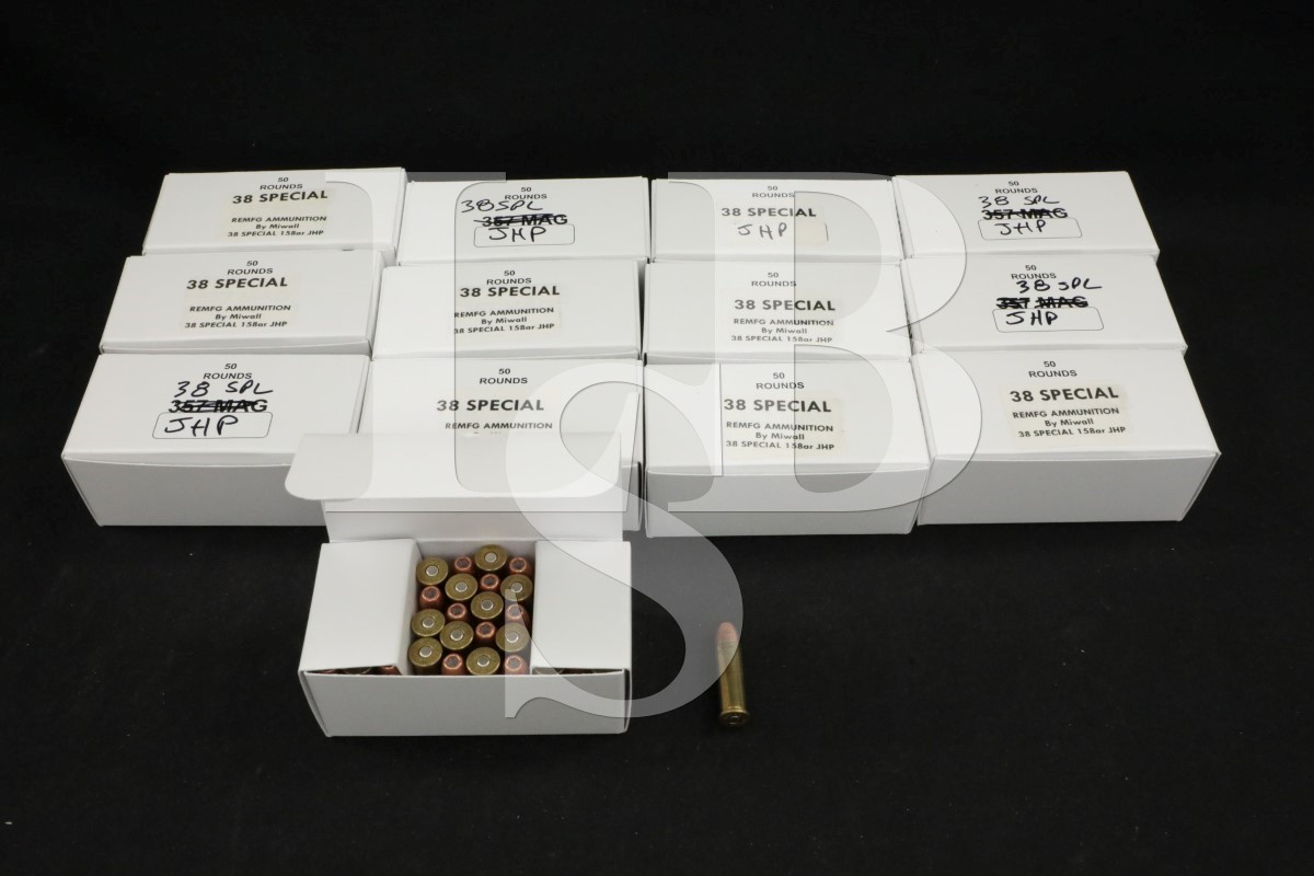 650x .38 Special Ammunition Miwall Remanufactured 158 Grain Jhp Bullets ...