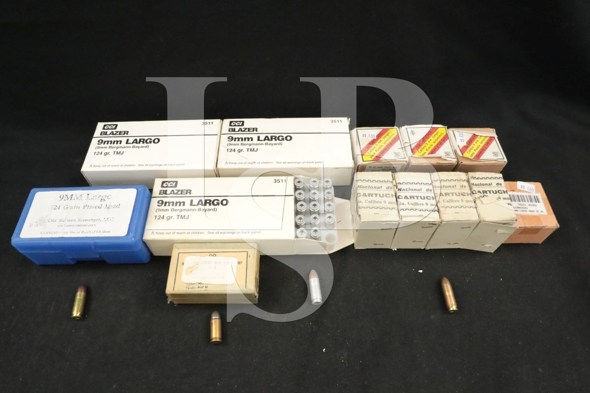 Mixed 399x 9mm Largo Ammunition Some Vintage Spanish, Danish, Cci, Old ...