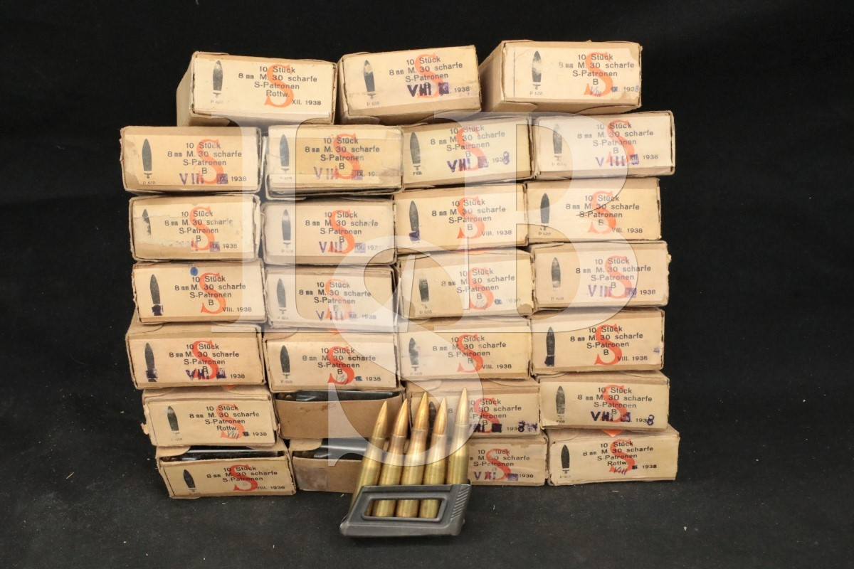 269x 8x56mmr Ammunition Austrian 1938 On Clips With War Bird Logo ...