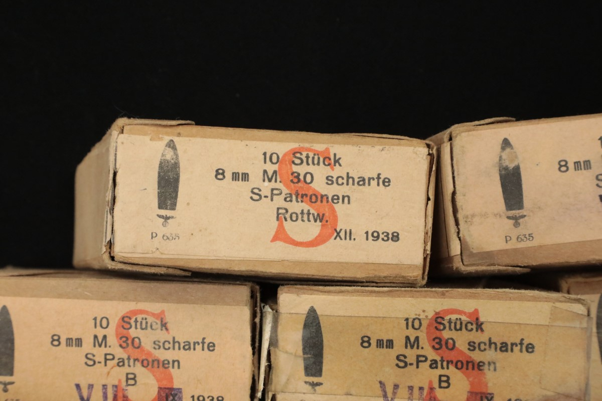 269x 8x56mmr Ammunition Austrian 1938 On Clips With War Bird Logo ...