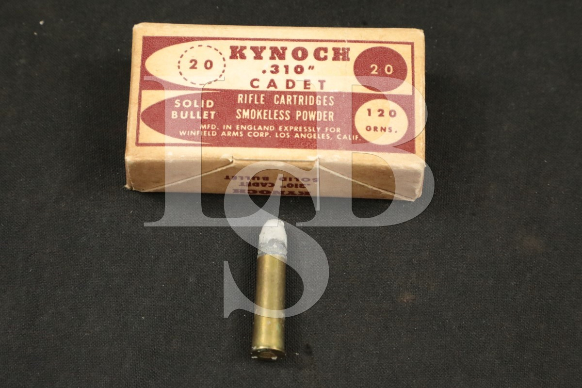 20x .310 Cadet Vintage Ammunition In Original Kynoch Box 120 Grain Lead ...