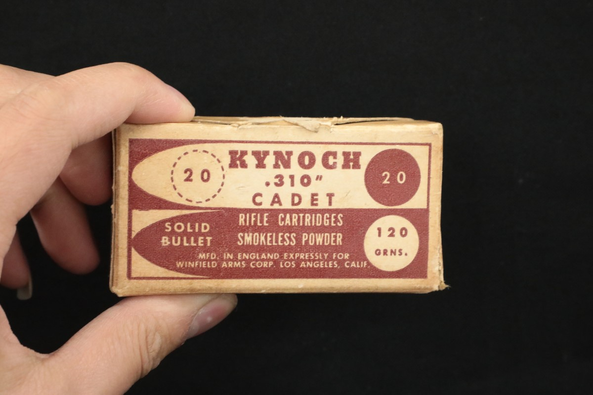 20x .310 Cadet Vintage Ammunition In Original Kynoch Box 120 Grain Lead ...