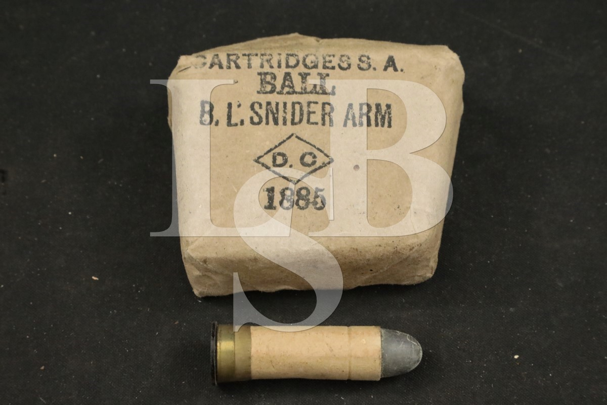 10x Very .577 Snider Ball Ammunition In Original B. L. Snider 10x Round ...