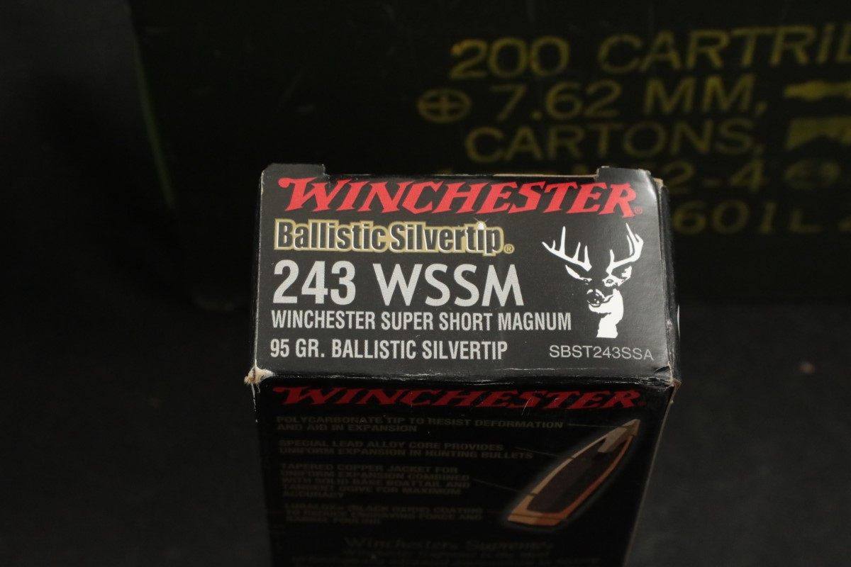 Winchester 120x .243 Wssm Ammunition Win. 95 Grain Ballistic Silvertip ...