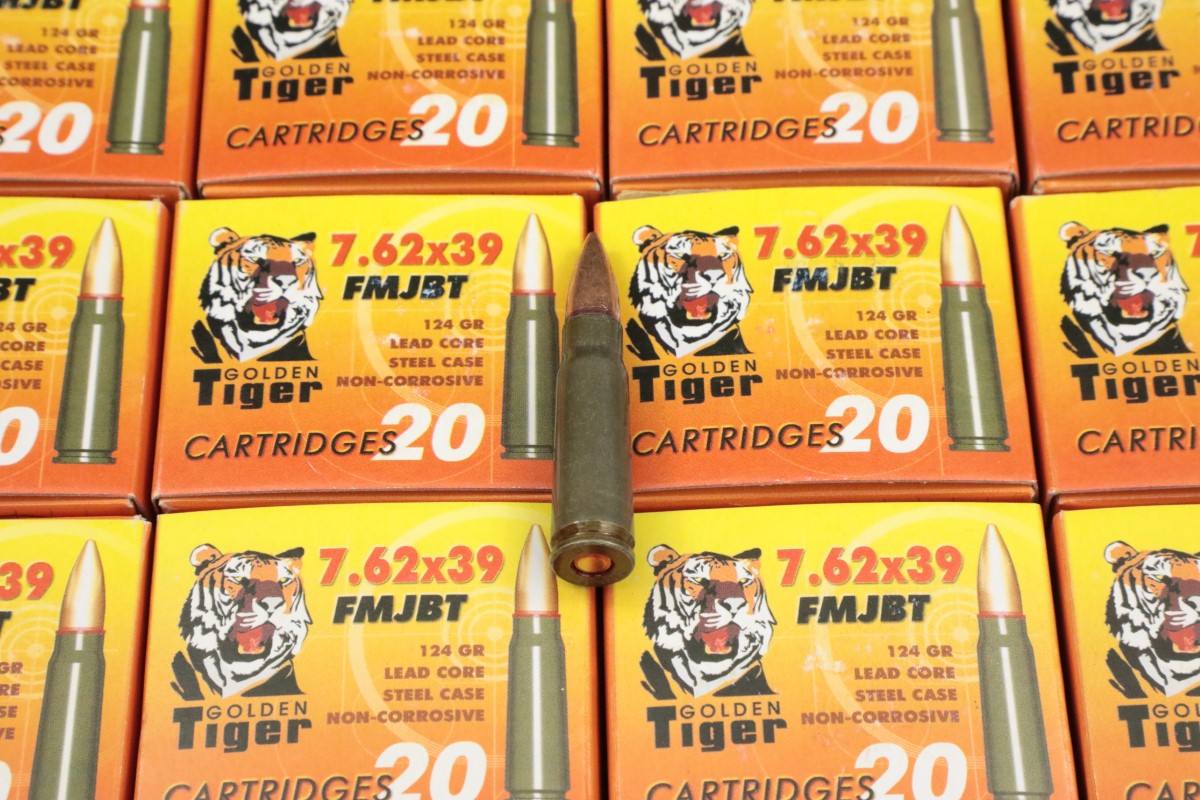 440x 7.62x39 Ammunition Golden Tiger 124 Grain FMJ BT Magnetic Bullets ...
