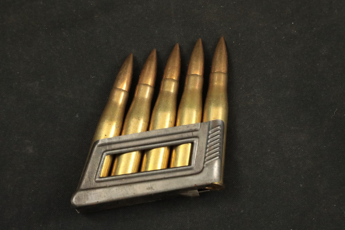 20x 8x56mmr Ammunition Austrian 1938 & 1939 On Clips With War Bird Logo ...