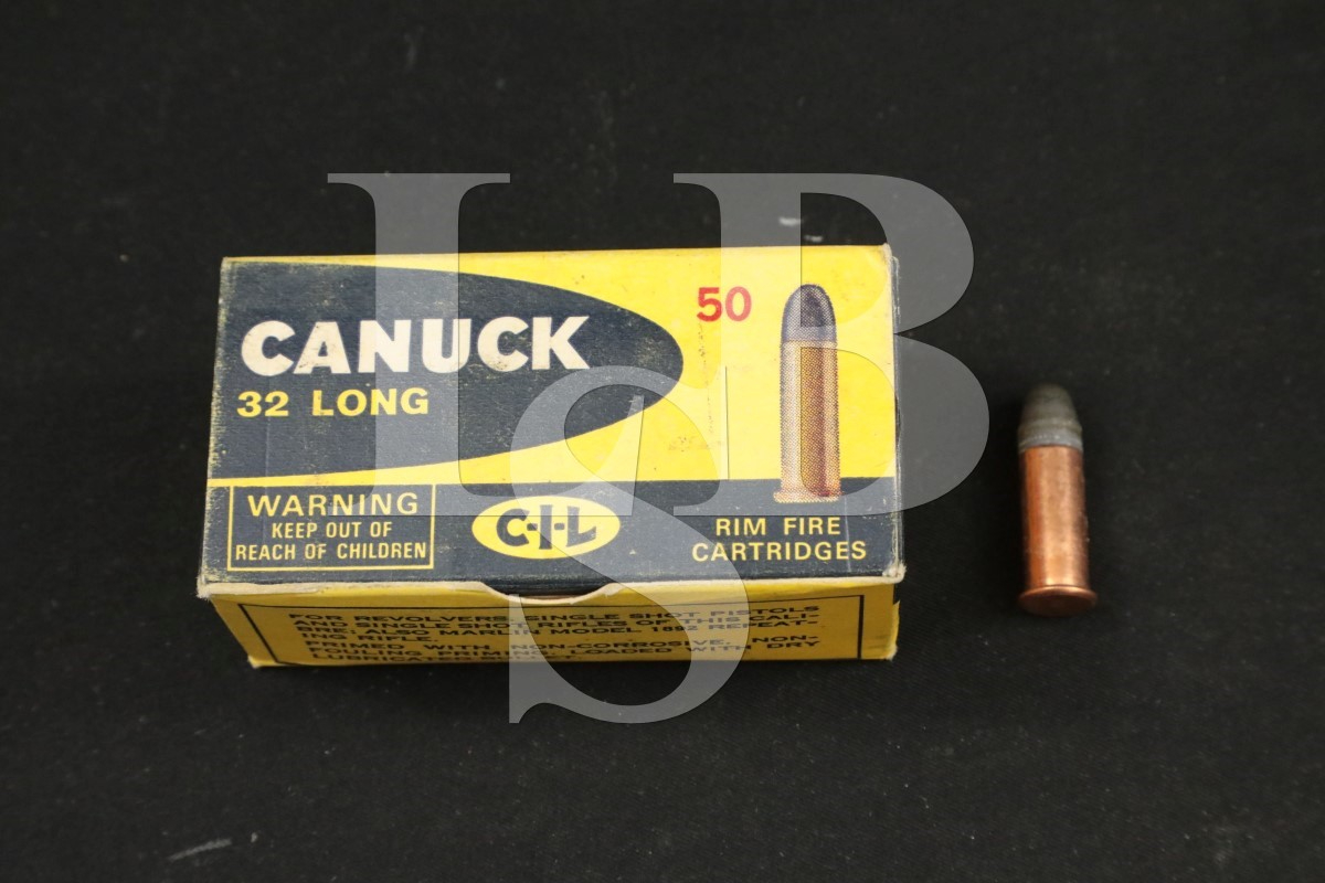 50x .32 Long Rimfire Vintage Ammunition Very Canuck Copper Cases In ...