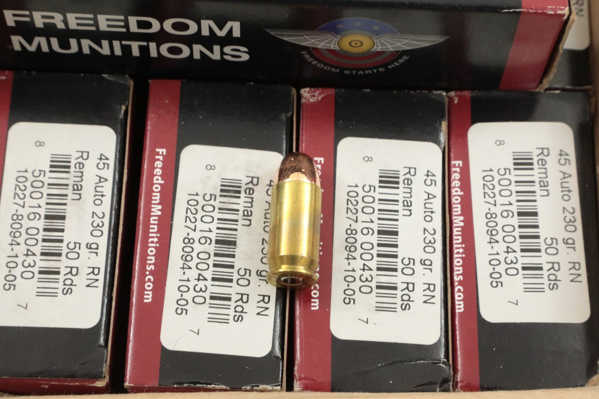Freedom Munitions 500x .45 Acp Remanufactured Ammunition 230 Grain Fmj ...