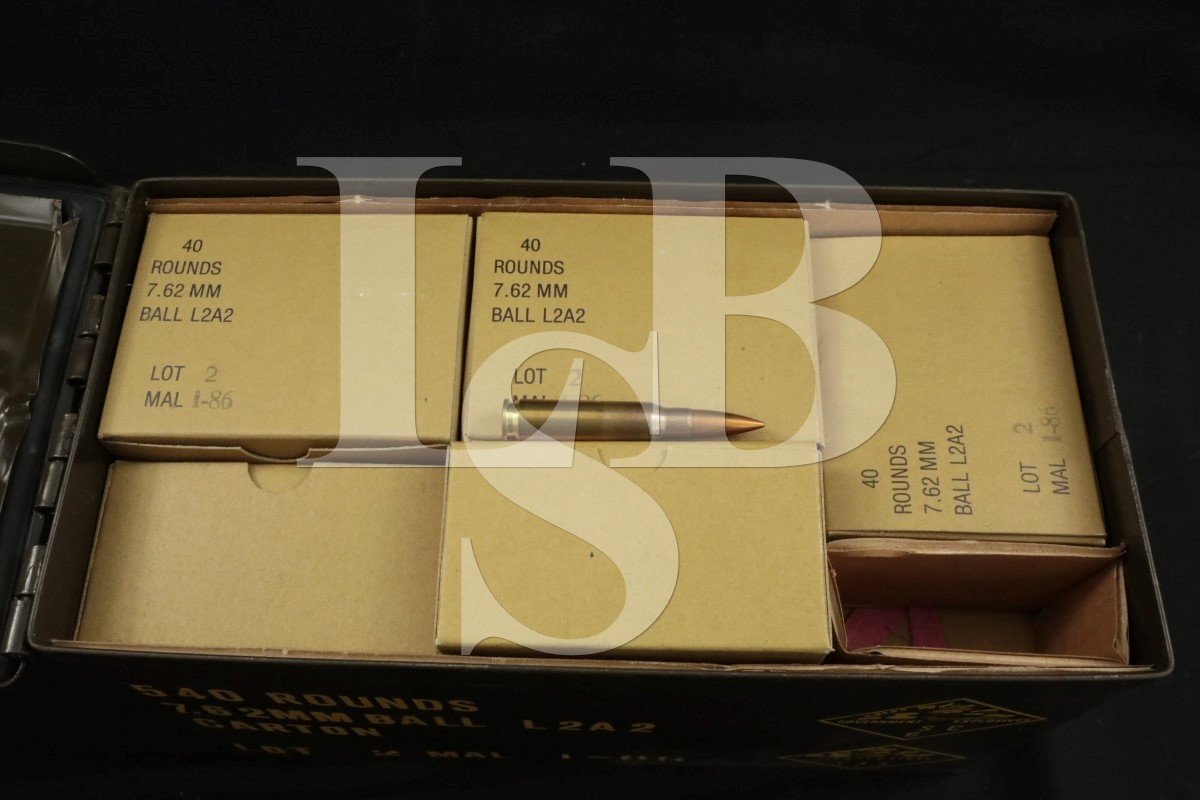 540x 7.62mm Ball L2A2 Ammunition Malaysian 146 Gr. FMJ Magnetic Bullets ...