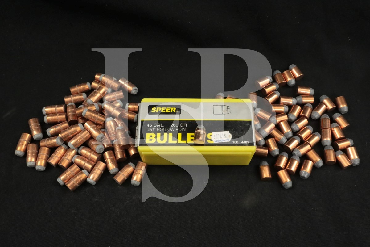 175x .45 Caliber Jacketed Bullets .451 Diameter Speer 260 Gr. Jhp & 300 ...