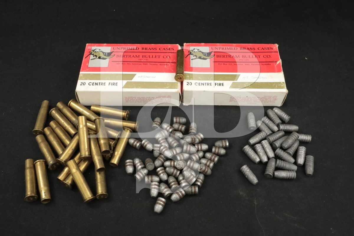Bertram Bullet Co. 63x .43 Spanish New Unprimed & Fired Brass Cases 11 ...