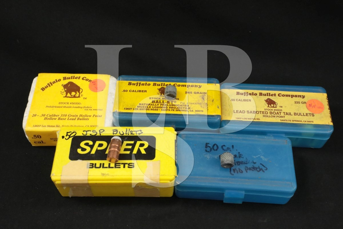 Buffalo Bullet Co. 188x .50 Caliber Mixed Bullets 225-350 Grain Lead ...