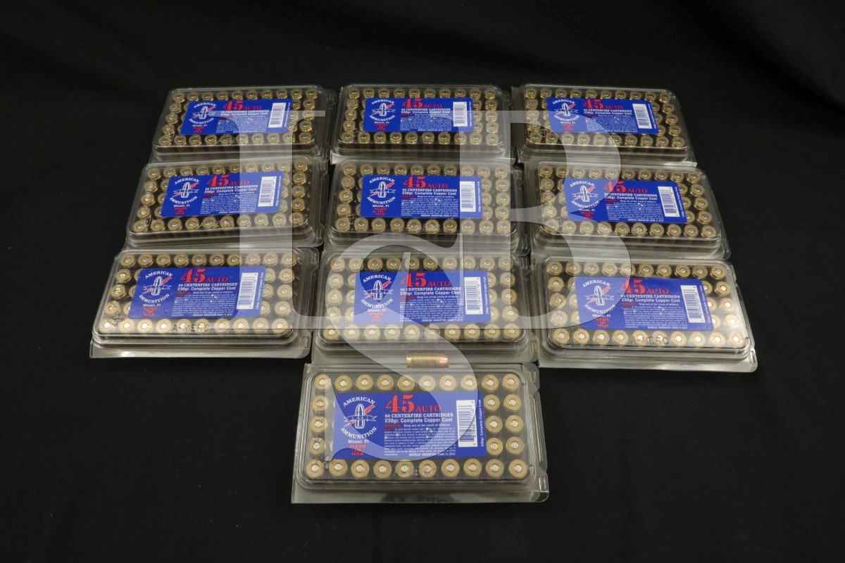 American Ammunition 500x .45 Acp Ammunition 230 Grain Fmj-Rn Bullets ...