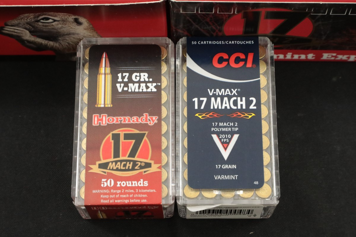 Hornady 3000x .17 Mach 2 Ammunition CCI 17 Grain V-Max Bullets .17 Mach ...