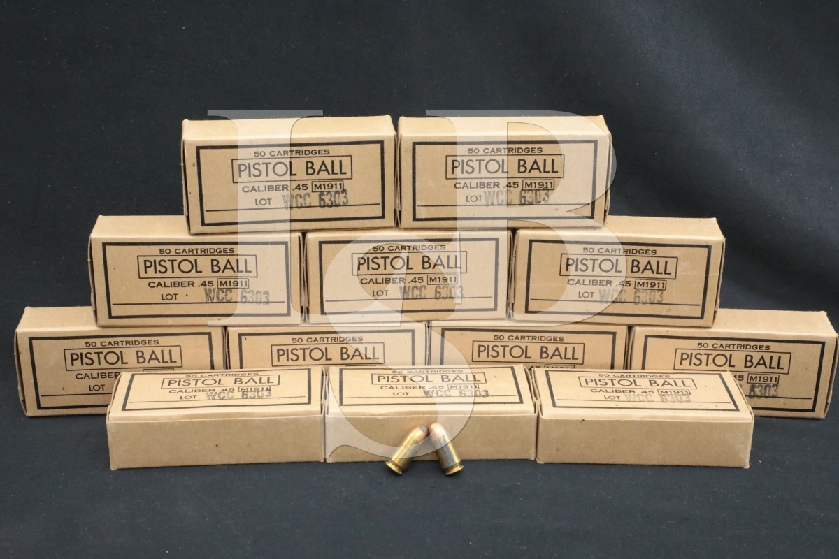 Winchester 600x .45 Auto M1911 Ball Ww Ii Ammunition Wcc 1942 12x ...