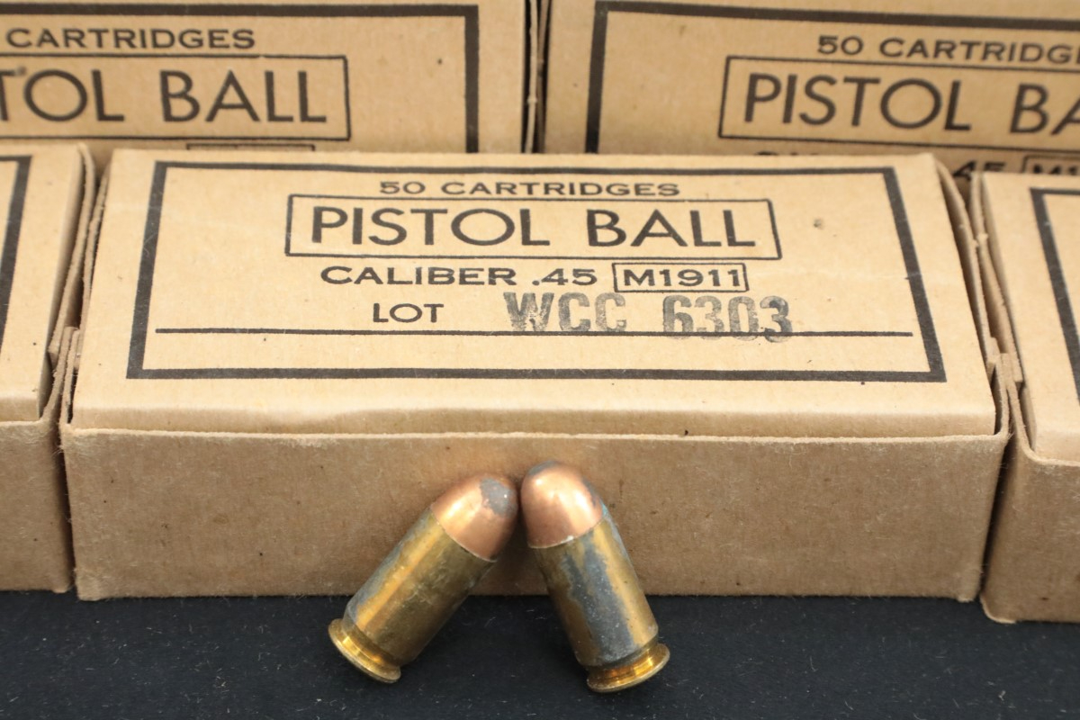Winchester 600x .45 Auto M1911 Ball Ww Ii Ammunition Wcc 1942 12x ...